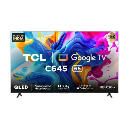 TCL 65C645 65 Inch QLED 4K Ultra HD Google TV With Dolby Vision & Dolby ...