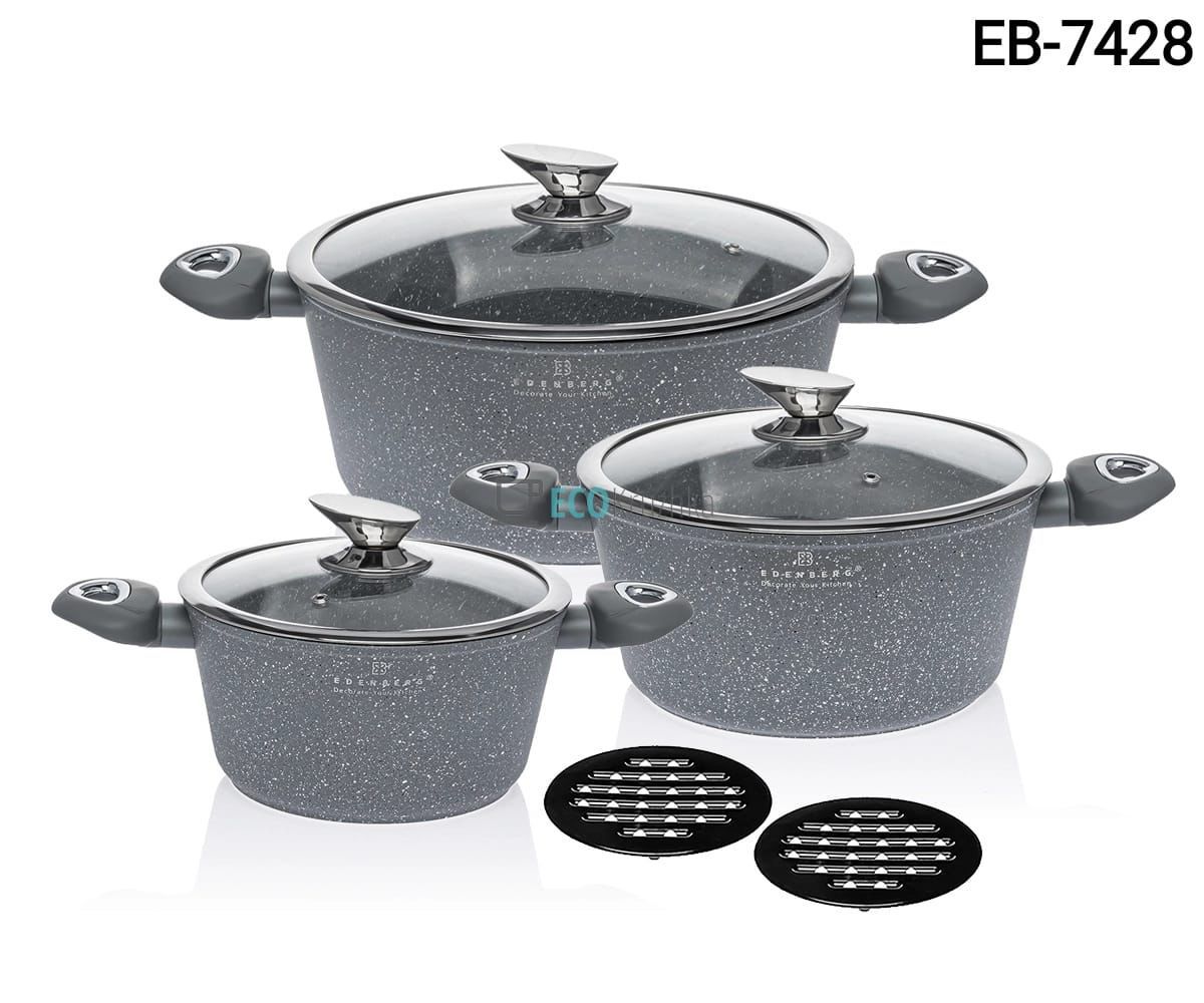 EDENBERG 8pcs Nonstick Cookware Set – Sonell Mart