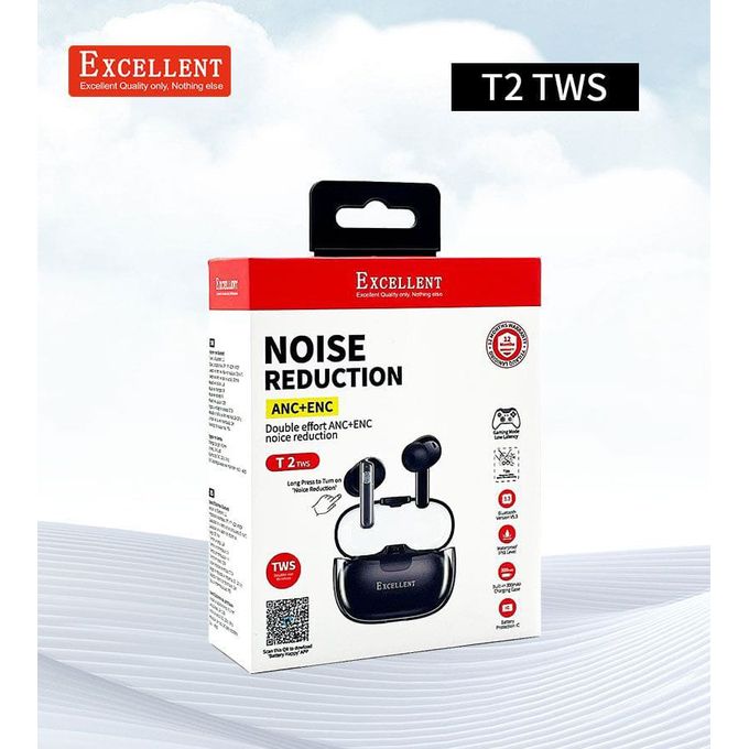 Excellent T2 TWS 5.3 Bluetooth In-Ear ANC+ ENC NOICE REDUCTION Headset ...