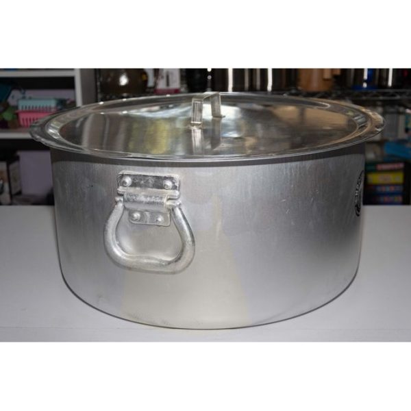 Chef Heavy Duty Aluminium Sufuria With Lid 120 Liters – Sonell Mart