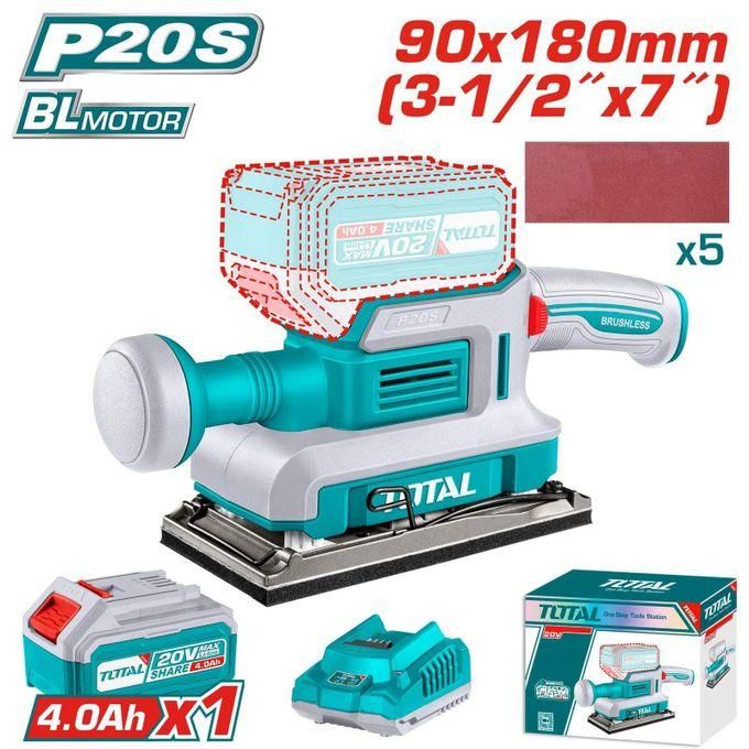 TOTAL TFSLI20311 Cordless finishing sander 20V – Sonell Mart