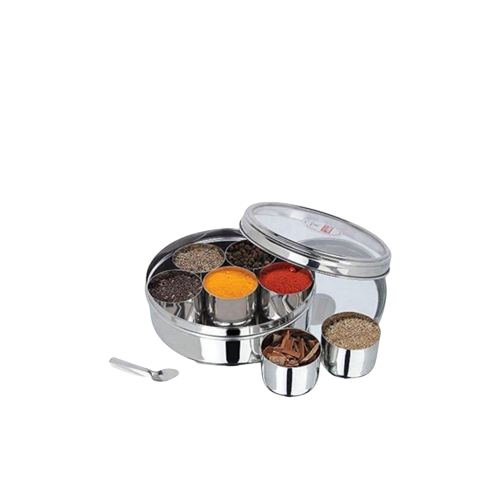Stainless Steel Masala Box (7 Jars) – Sonell Mart